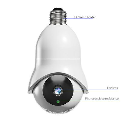 Wireless 5G Indoor Light Bulb Camera , Panoramic Smart Dome Camera With ...
