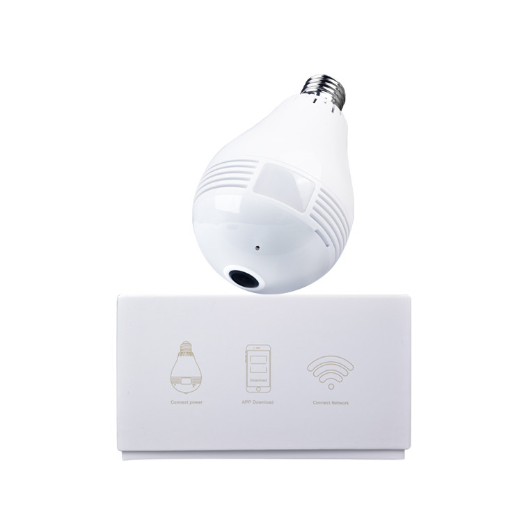 IR 30M Spotlight Wifi Light Bulb Security Camera Real Time Monitoring