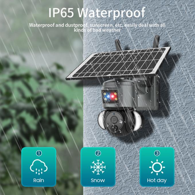4G Floodlight Intelligent Solar Energy Alert Ptz Camera With PIR Detection